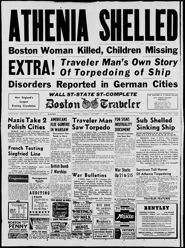 The Boston Traveler. September 05, 1939 - Digital Commonwealth