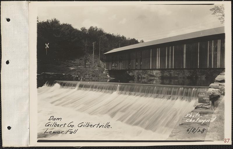 Gilbert Co., dam, lower fall, Gilbertville, Hardwick, Mass., Jun. 8 ...