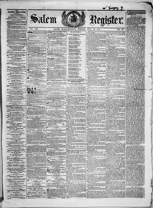 Salem Register. July 19, 1858 - Digital Commonwealth