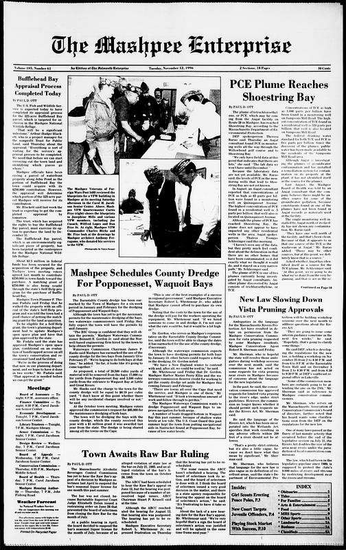 The Mashpee Enterprise. November 12, 1996 - Digital Commonwealth