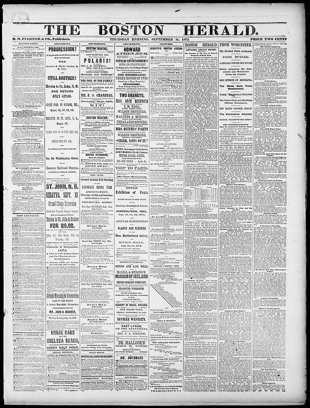 The Boston Herald. September 11, 1873 - Digital Commonwealth