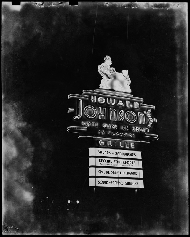 Neon "Howard Johnson's Grille" sign - Digital Commonwealth