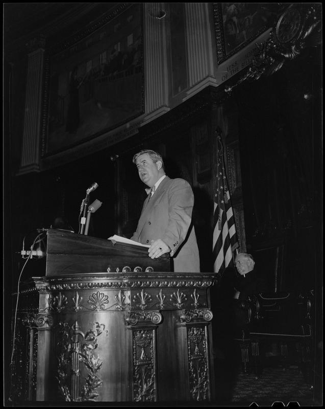 Thomas P. O'Neill addressing the room from the podium - Digital ...