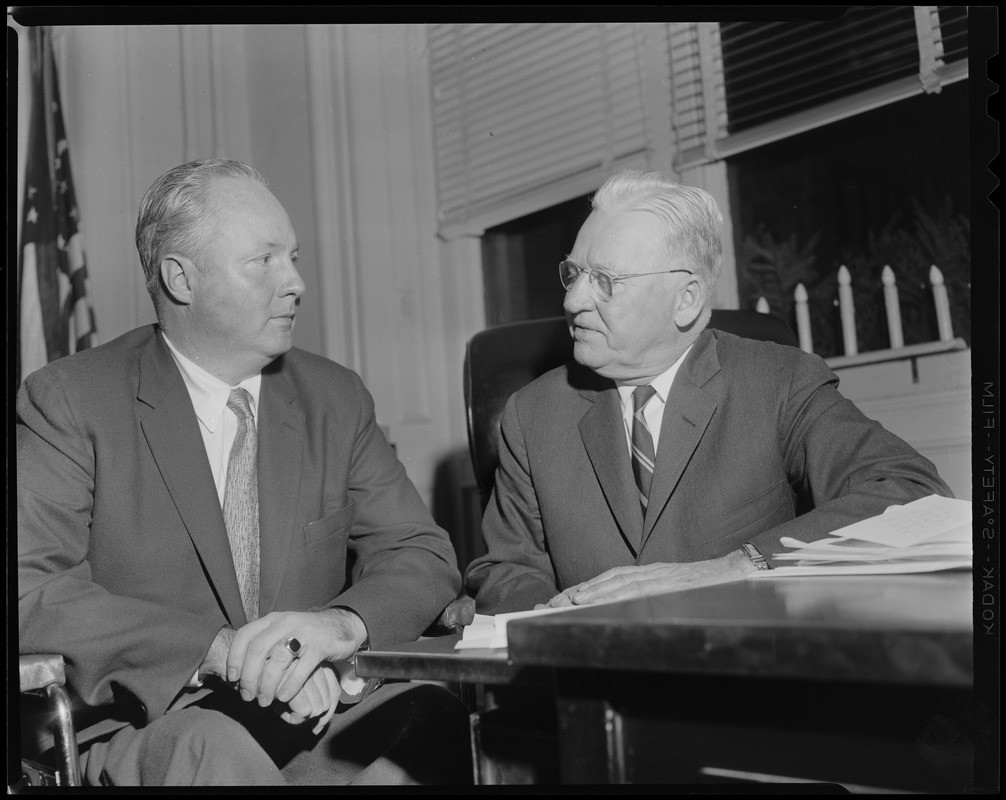 Mayor-elect John F. Collins with Mayor Hynes at City Hall - Digital ...