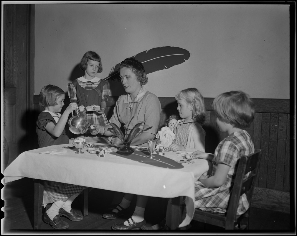 Mrs. Edward Mitton of Brookline, was the guest of these young members ...