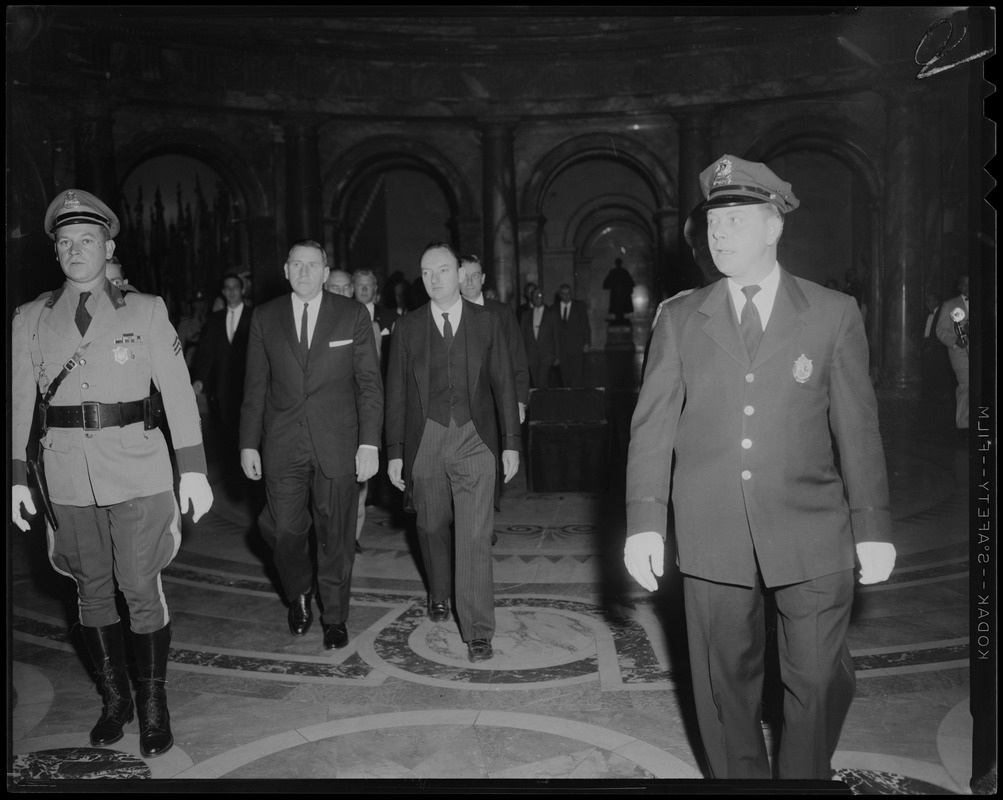 Governor Furcolo and George Curley and officials in the State House for ...