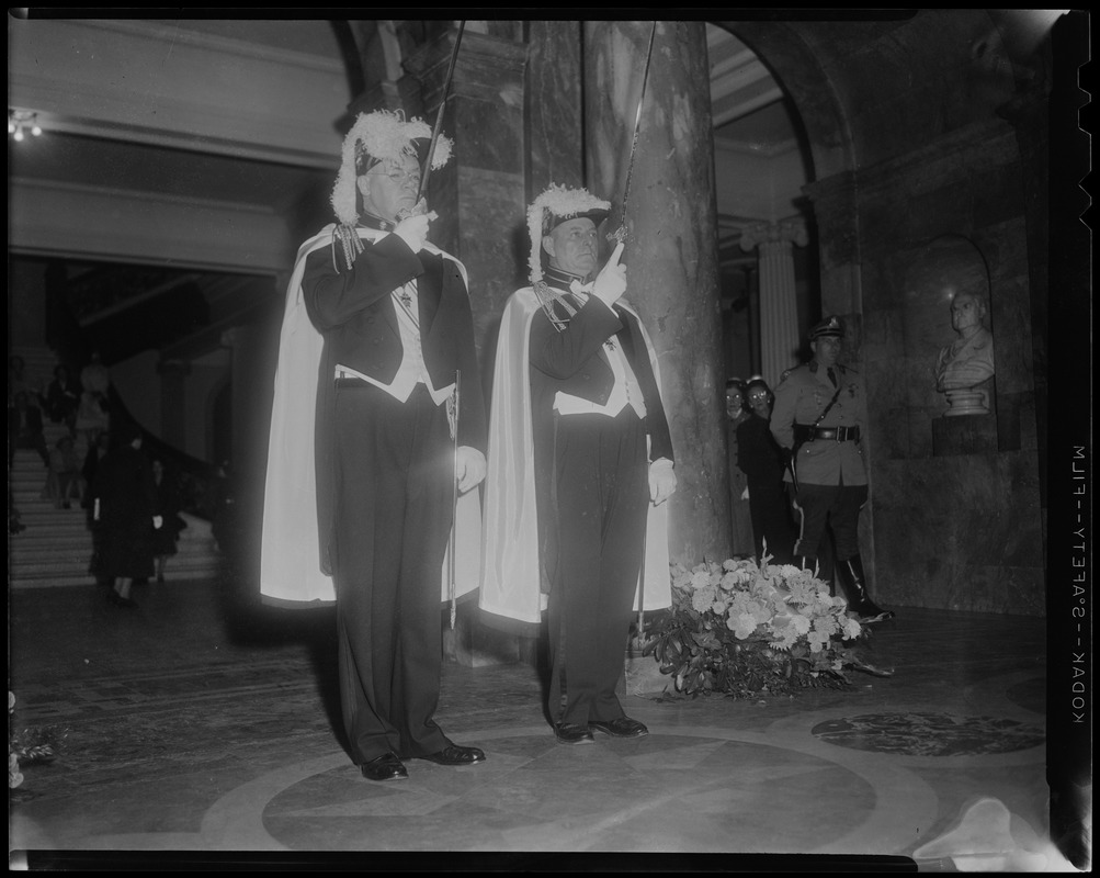 National Lancers in formation for the procession of James M. Curley ...