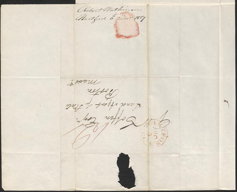 Robert Watkinson to George Coffin, 6 December 1837 - Digital Commonwealth