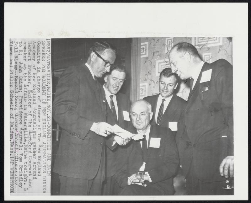 Committee and Main Speaker For Academy of New England Journalists ...