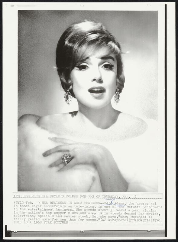 Her Business is Show Business -- Edie Adams, the breezy gal in those ...