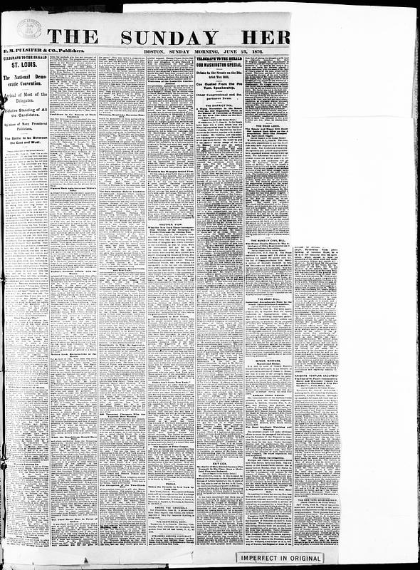 The Boston Herald. June 25, 1876 - Digital Commonwealth