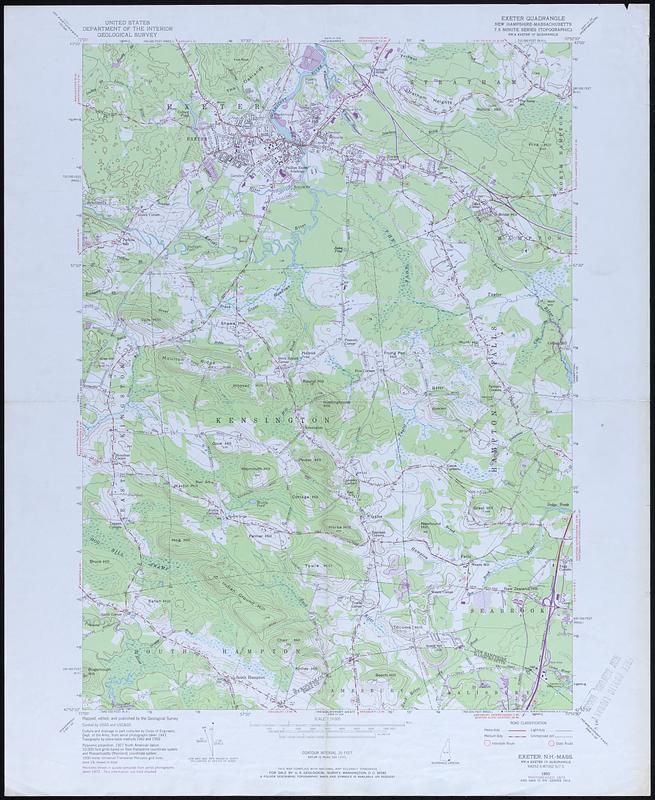 Exeter Quadrangle New Hampshire - Massachusetts - Digital Commonwealth