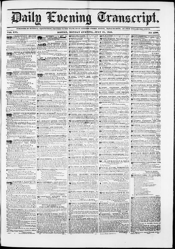 Daily Evening Transcript - Digital Commonwealth