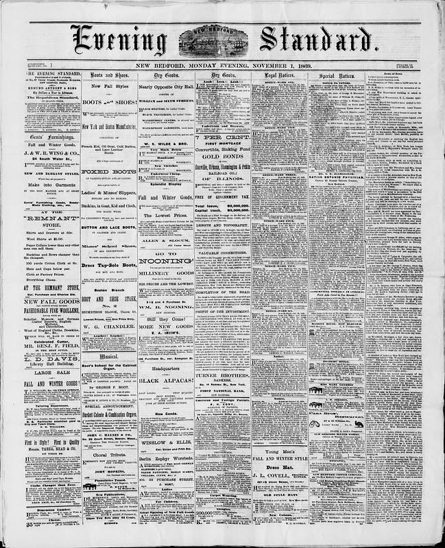 Evening Standard. November 01, 1869 - Digital Commonwealth