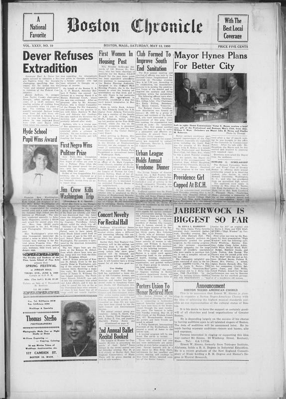 Boston Chronicle. May 13, 1950 - Digital Commonwealth
