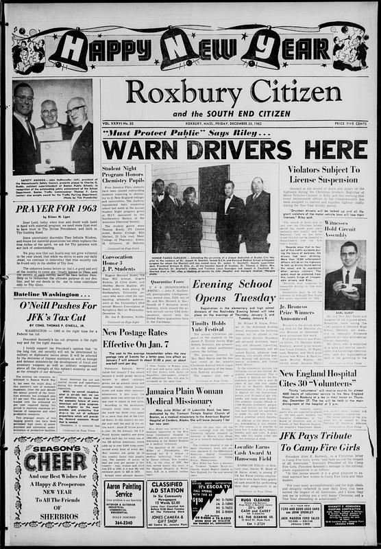 Roxbury Citizen and South End Citizen. December 28, 1962 - Digital ...