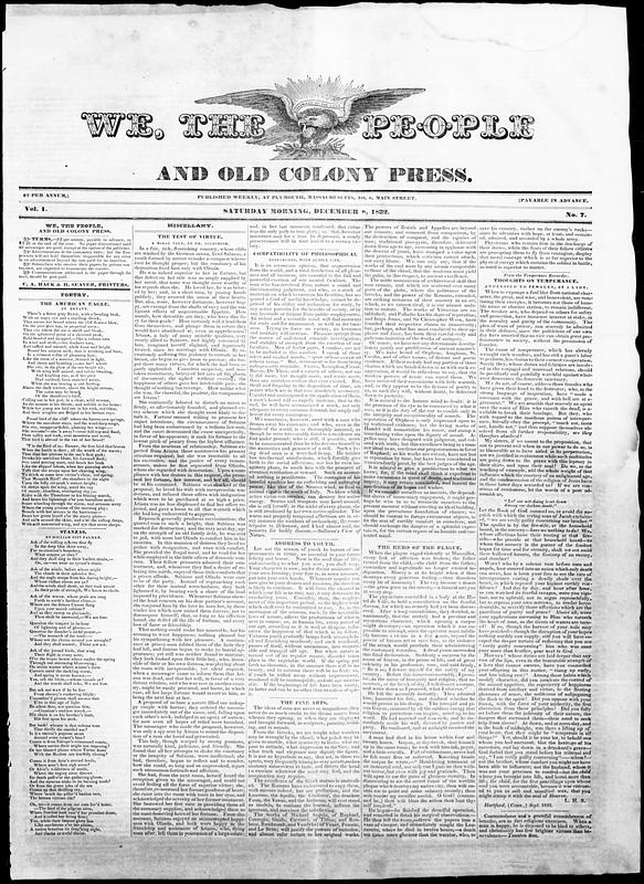 We, the People and Old Colony Press. December 08, 1832 - Digital ...