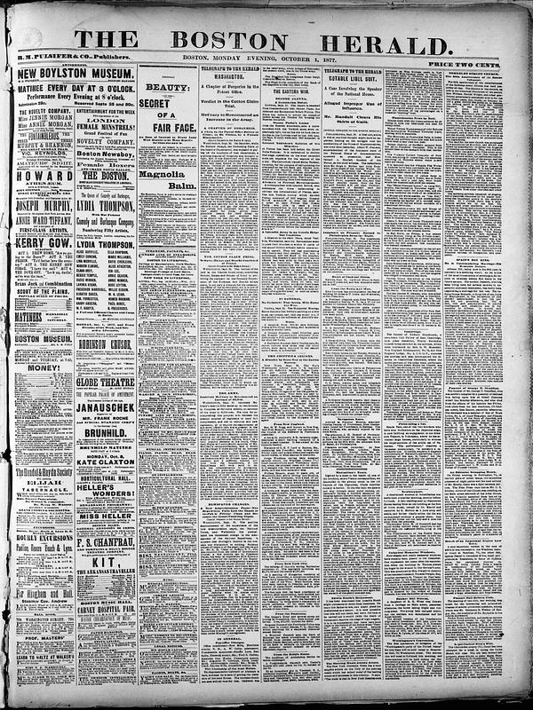 The Boston Herald. October 01, 1877 - Digital Commonwealth