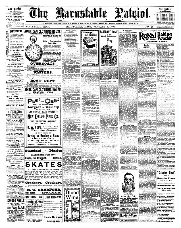 Barnstable Patriot. January 08, 1895 - Digital Commonwealth