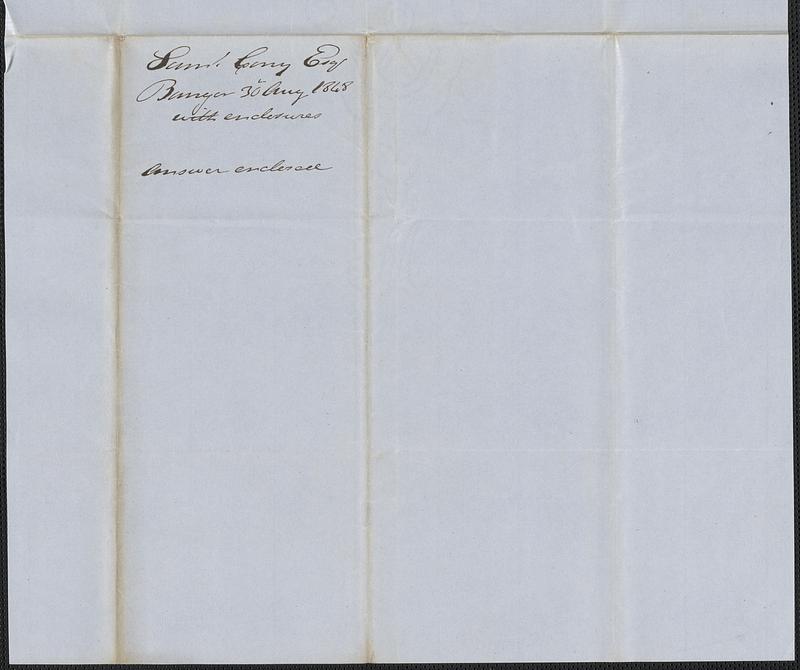 Samuel Cony to George Coffin, 30 August 1848 - Digital Commonwealth
