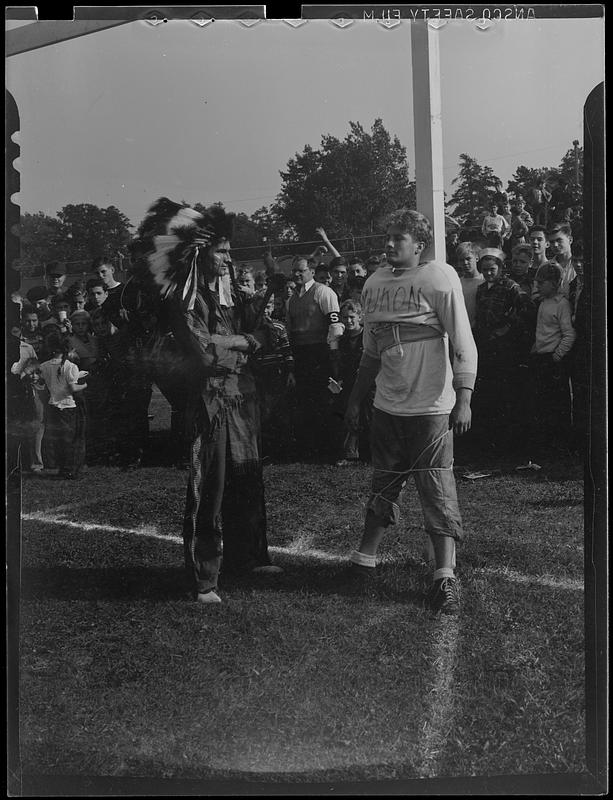 Chief Massasoit at the homecoming football game - Digital Commonwealth