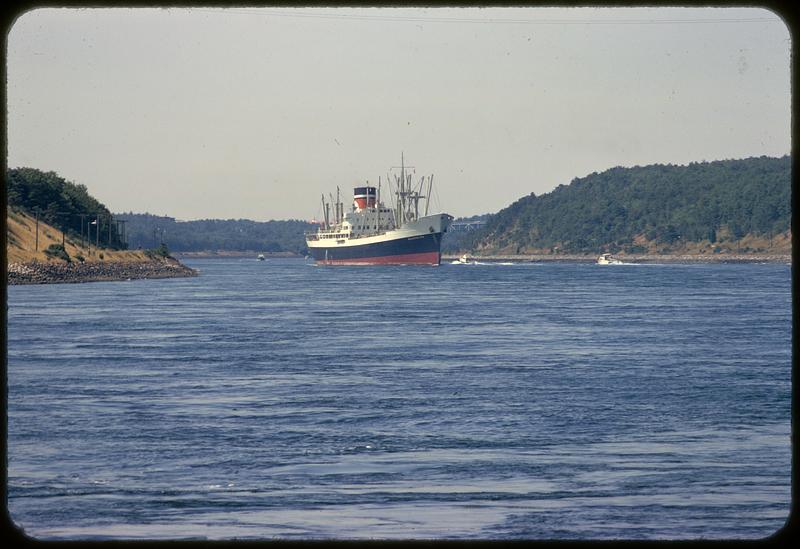 Ship Wellington Star in the Cape Cod Canal - Digital Commonwealth