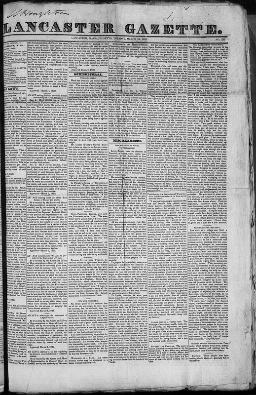 Lancaster Gazette - Digital Commonwealth