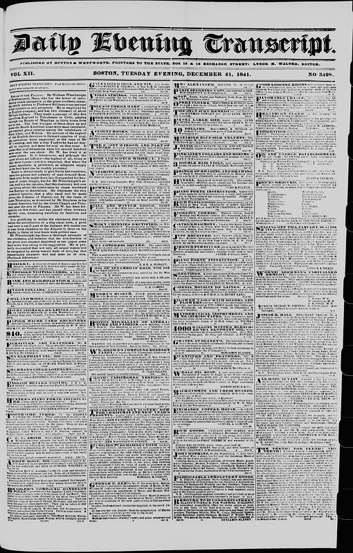 Daily Evening Transcript - Digital Commonwealth