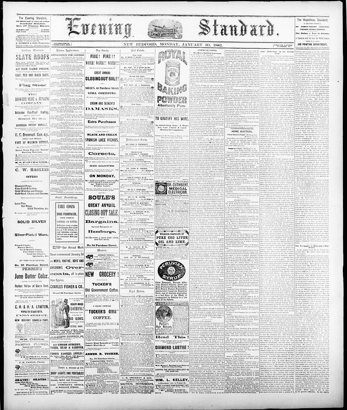 Evening Standard. January 30, 1882 - Digital Commonwealth