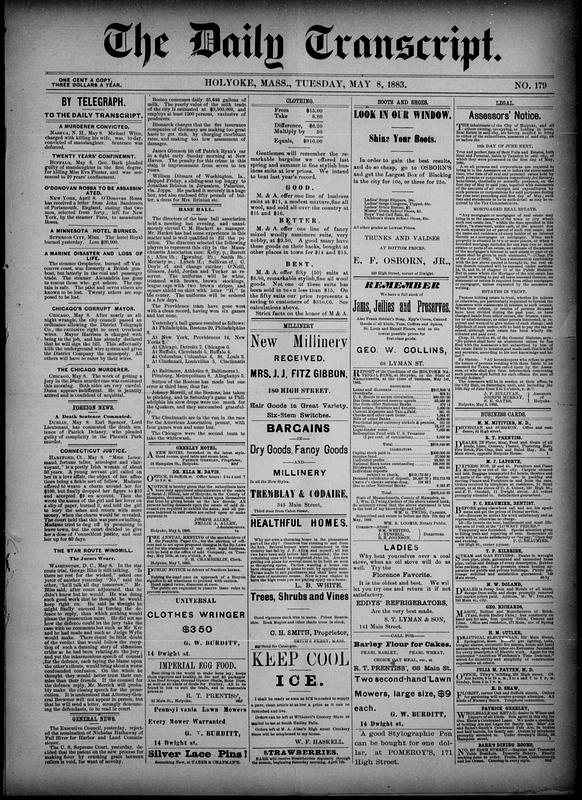The Daily Transcript. May 08, 1883 - Digital Commonwealth
