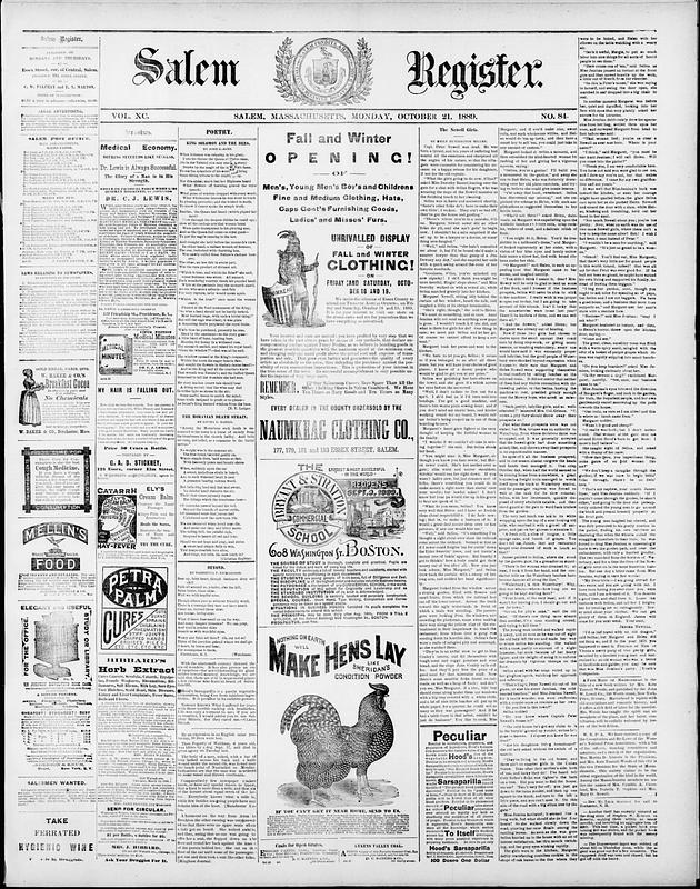 Salem Register. October 21, 1889 - Digital Commonwealth