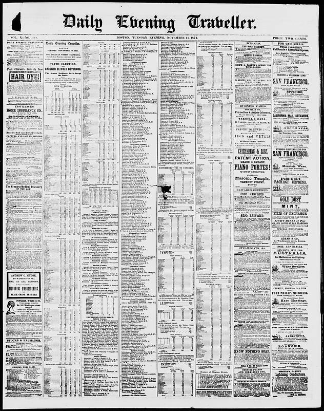 Daily Evening Traveller. November 14, 1854 - Digital Commonwealth