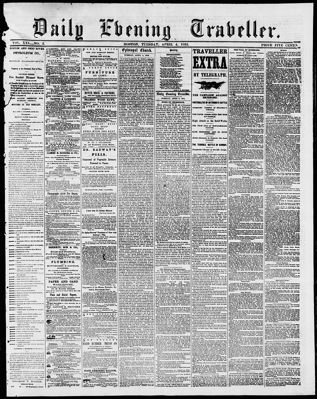 Daily Evening Traveller. April 04, 1865 - Digital Commonwealth