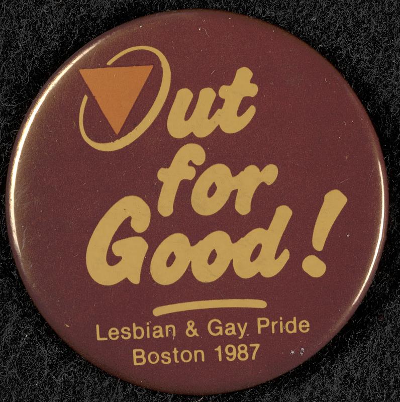 Lesbian & Gay Pride Boston 1987 button - Digital Commonwealth