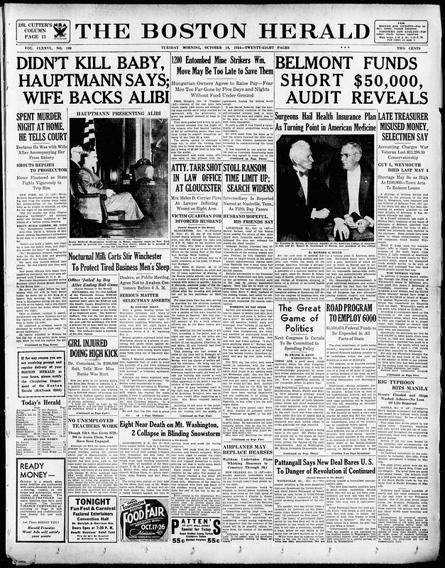Boston Herald. October 16, 1934 - Digital Commonwealth