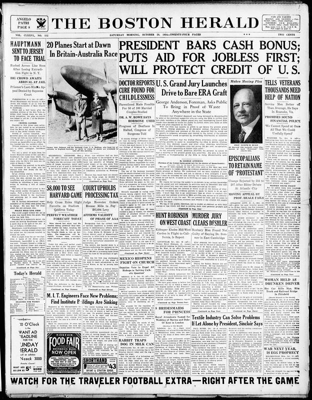Boston Herald. October 20, 1934 - Digital Commonwealth