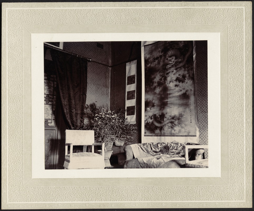 First house in China — Interior — Sitting room. - Digital Commonwealth