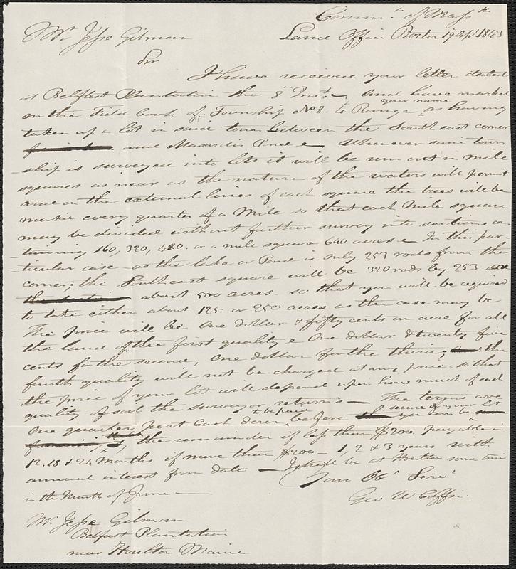 Jesse Gilman to George Coffin, 8 April 1843 - Digital Commonwealth