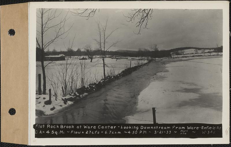 Flat Rock Brook at Ware Center, looking downstream from Ware-Enfield ...