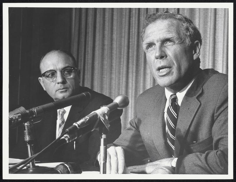Press Conference for BCH. Left Dr. Andrew Sacket, Mayor K. White ...
