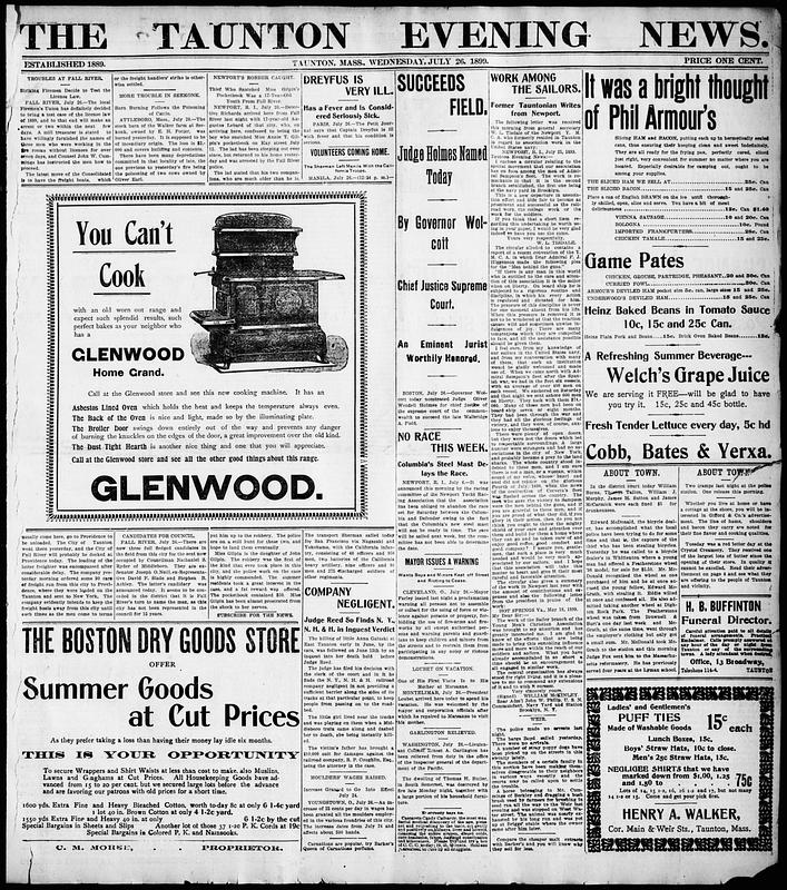 The Taunton Evening News. July 26, 1899 - Digital Commonwealth