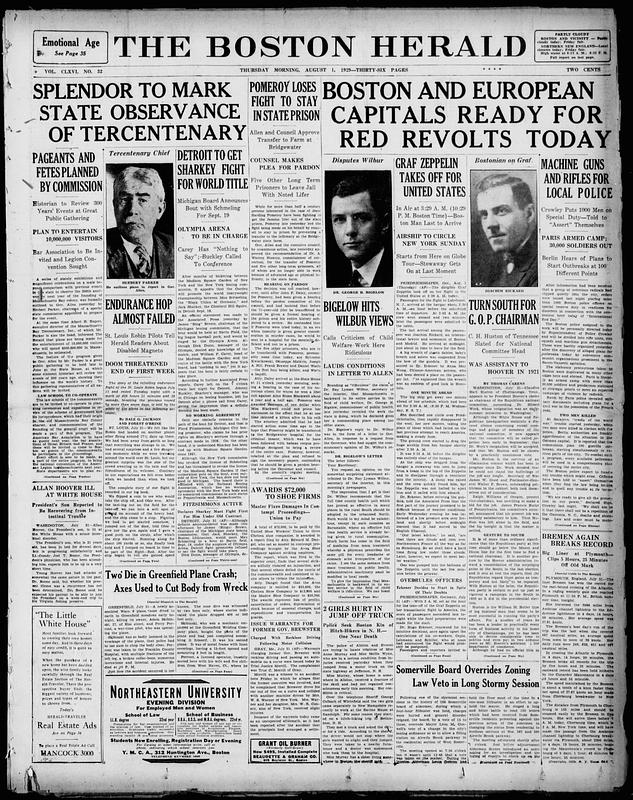 Boston Herald. August 01, 1929 - Digital Commonwealth