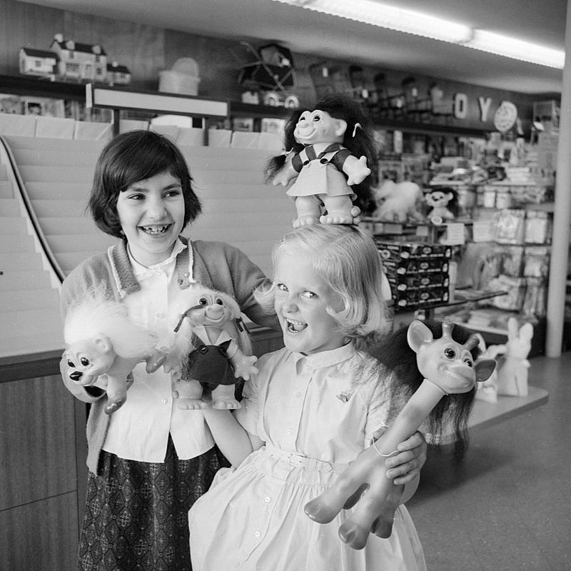 Troll dolls, Hobby Town, State Road, North Dartmouth - Digital Commonwealth