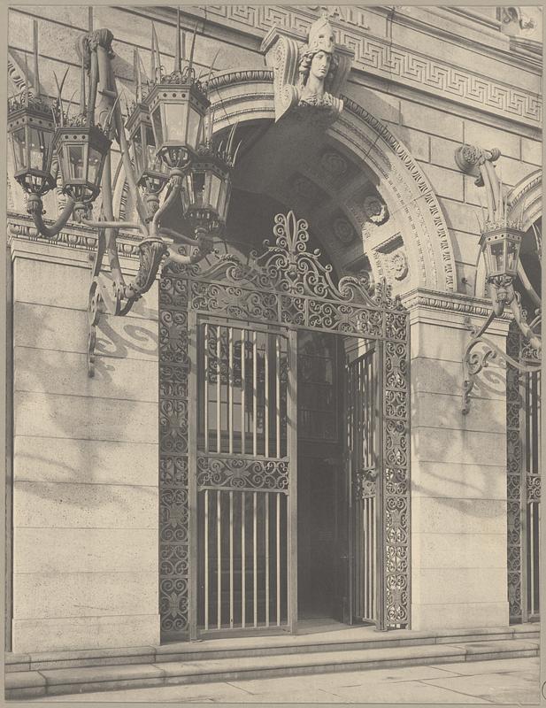Boston Public Library, main entrance, central doorway - Digital ...