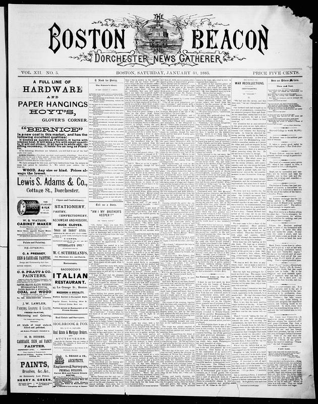 The Boston Beacon and Dorchester News Gatherer, January 31, 1885 ...