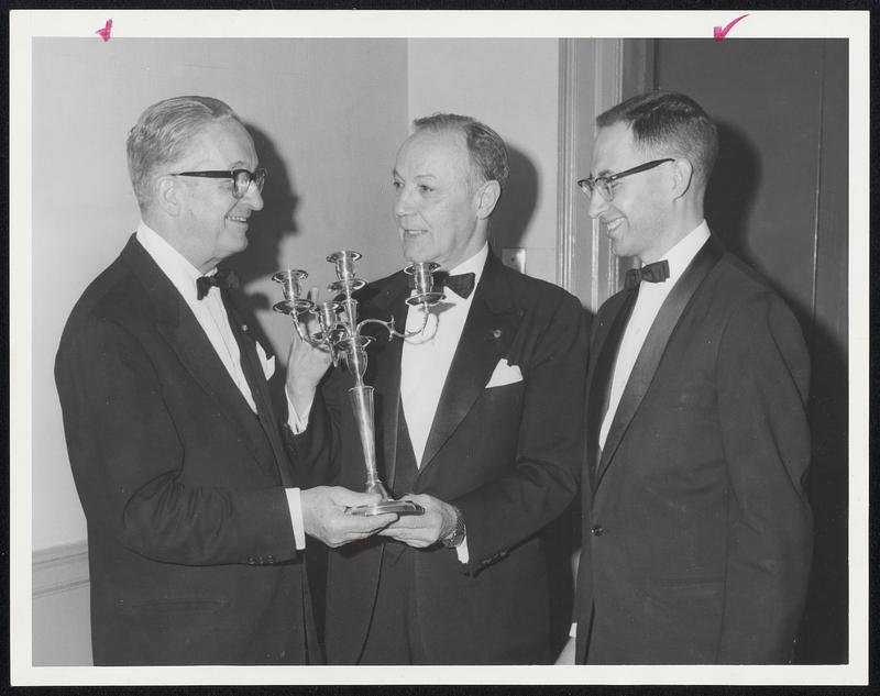 Farewell Gift of a 1788 George III silver candelabra is presented to Dr ...