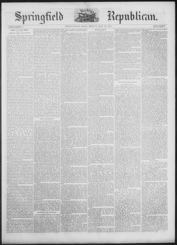 Springfield Weekly Republican - Digital Commonwealth