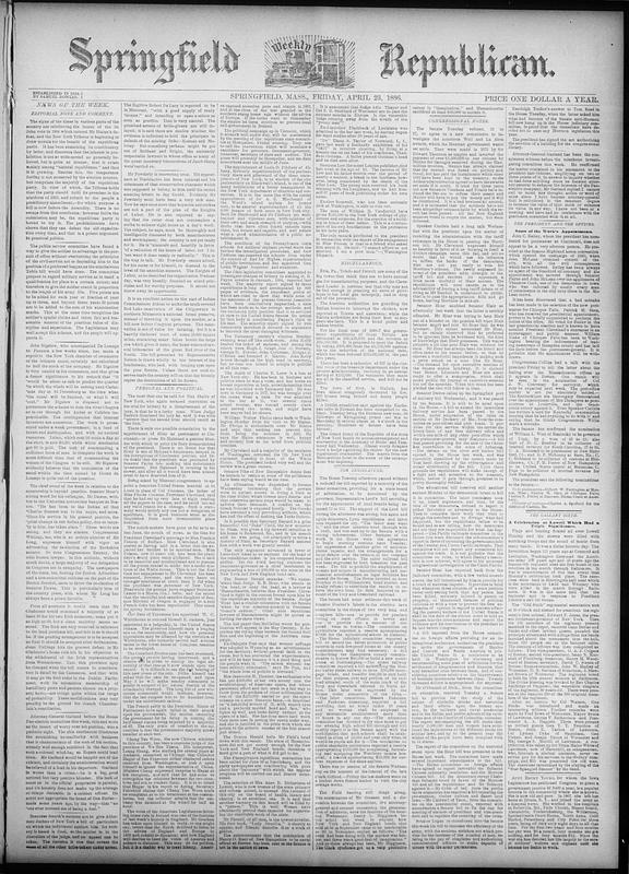 Springfield Weekly Republican - Digital Commonwealth