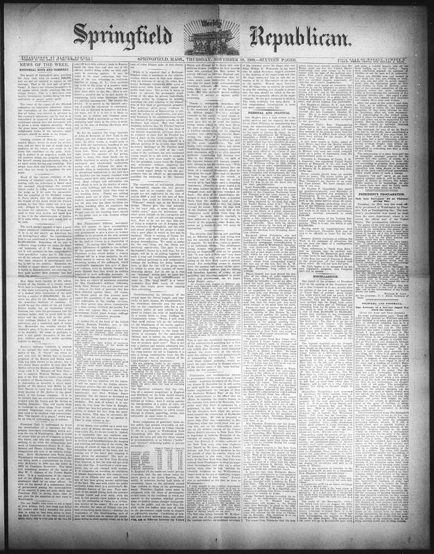 Springfield Weekly Republican - Digital Commonwealth