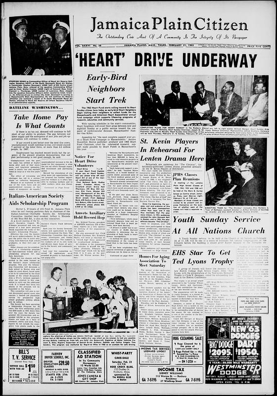 The Jamaica Plain Citizen. February 21, 1963 - Digital Commonwealth